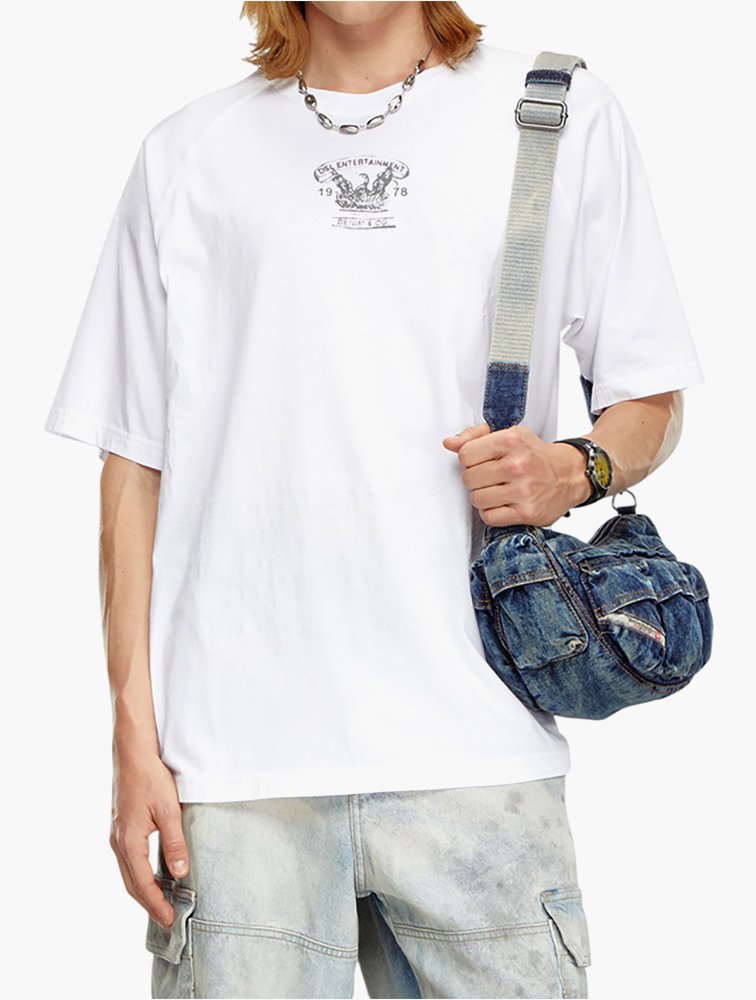 MyRunway | Shop Diesel White T-Roxy-Q1 Short Sleeve T-Shirt for Men from MyRunway.co.za